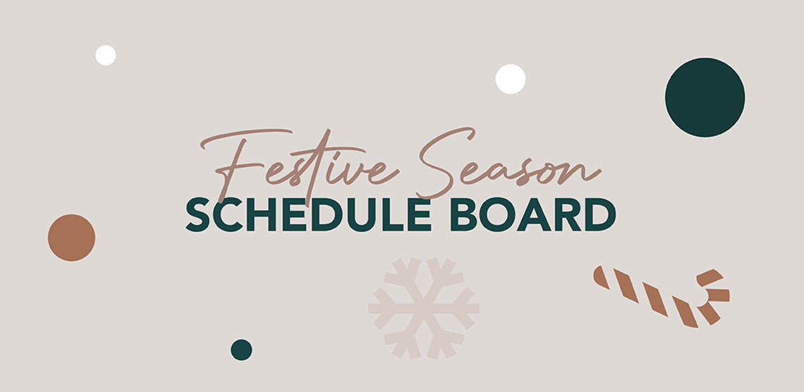 Festive Season Schedule Board - Central Park